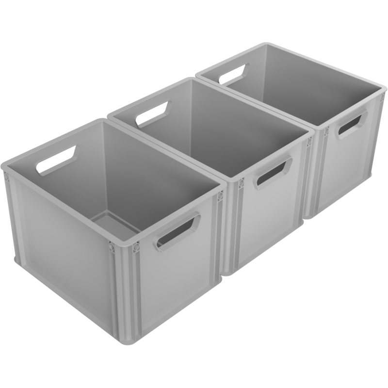 3 Stück EuroBoxen 40x30 cm