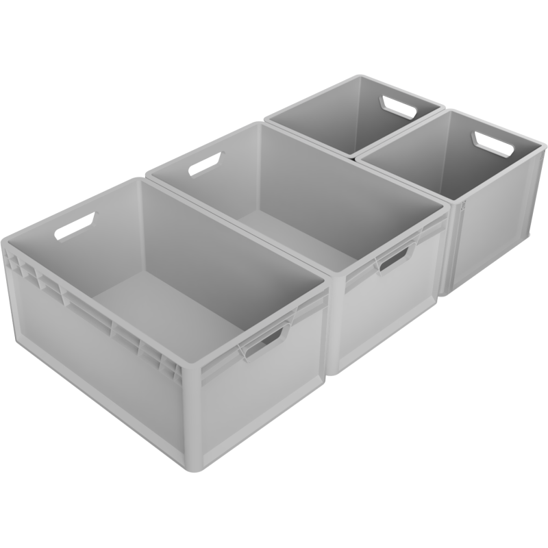2 Stück EuroBoxen 60x40 cm und 2 Stück EuroBoxen 40x30 cm